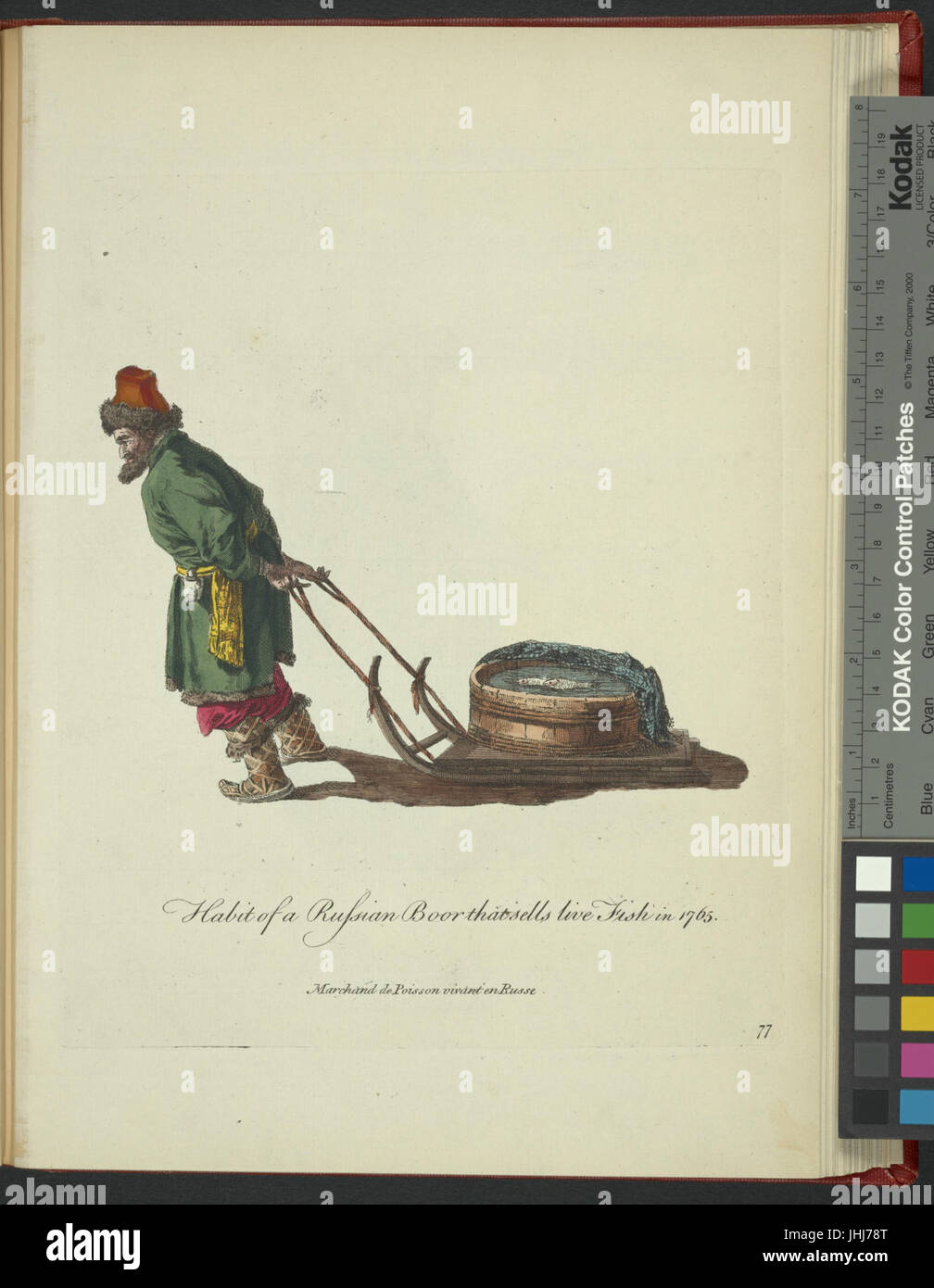 Gewohnheit, eine russische Grobian, die lebende Fische im Jahre 1765 ...