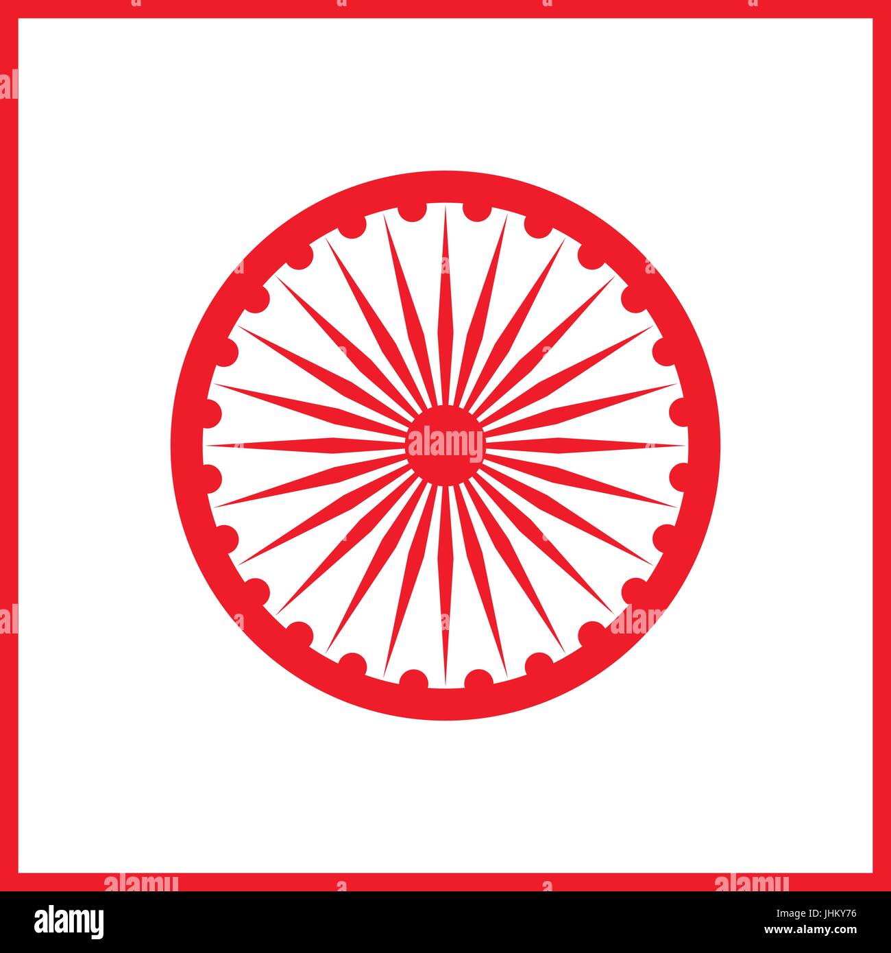 Speichen von ashoka chakra Stock-Vektorgrafiken kaufen - Alamy