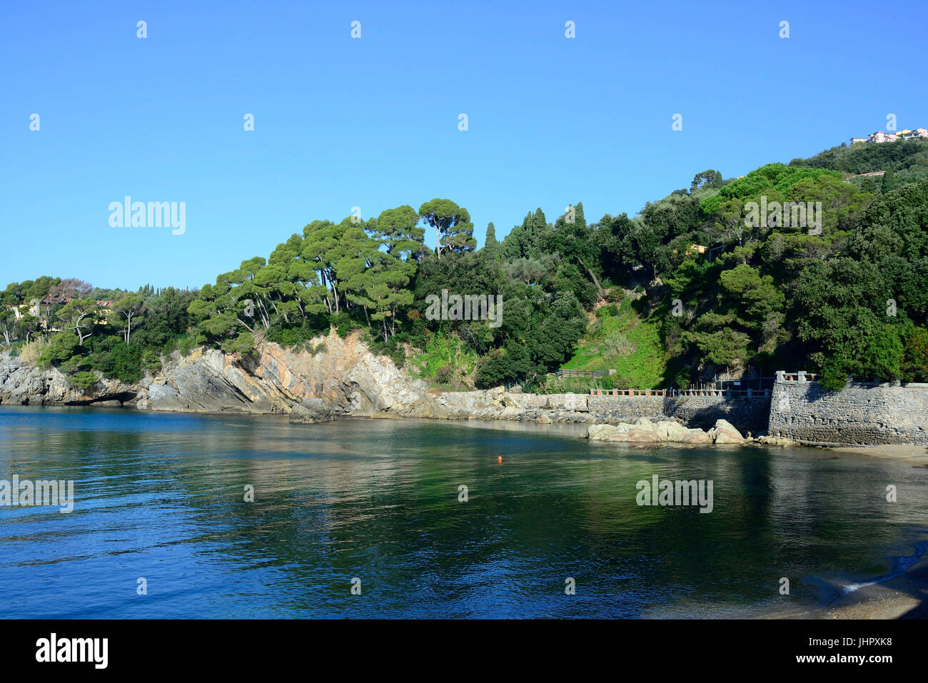 Spiaggia della Balena Strand, Fiascherino, Lerici, Ligurien, Italien ...