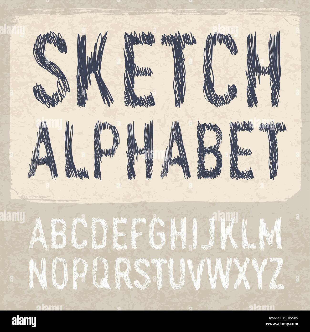 Schraffur Alphabet Symbole festgelegt. Vektor EPS 10 Stock-Vektorgrafik ...