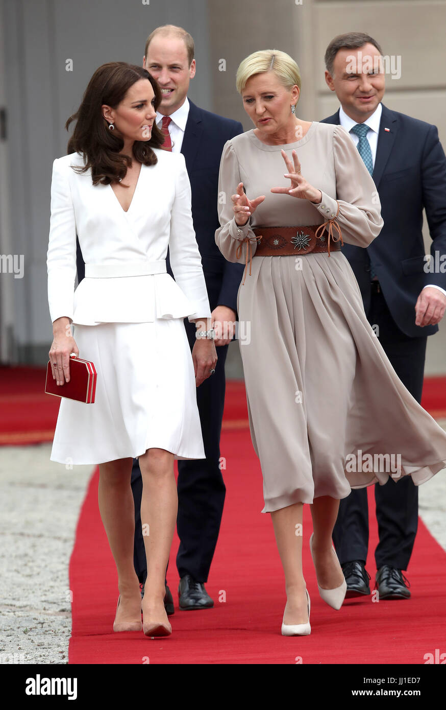 Die Herzogin von Cambridge und Polens First Lady Agata Duda im ...