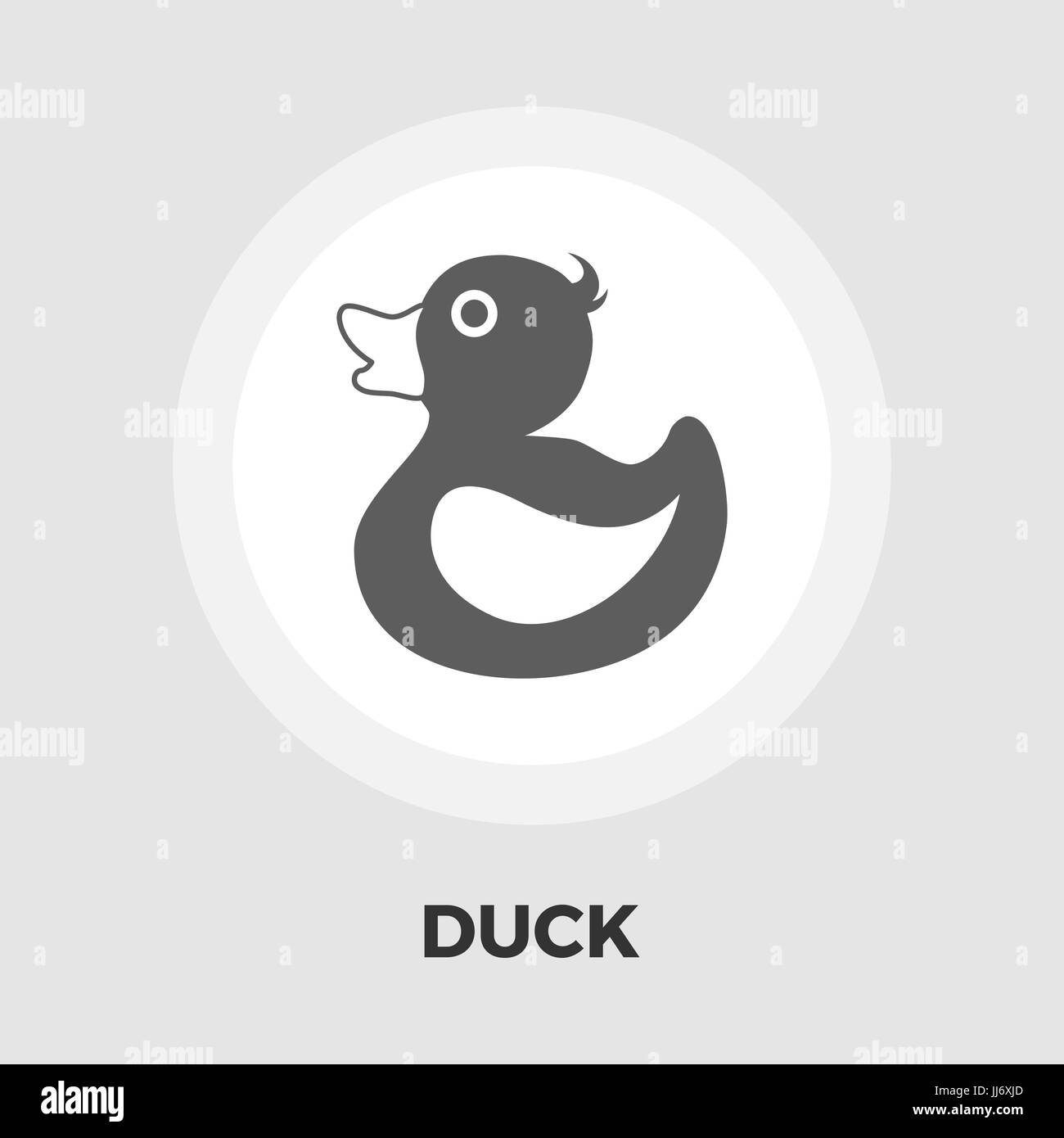 Ente-Symbol Vektor. Flach-Symbol auf dem weißen Hintergrund isoliert ...