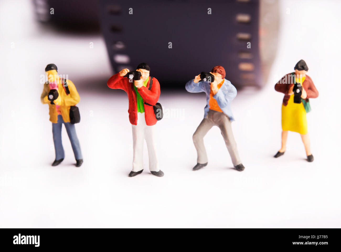 Miniatur-Figuren von Fotografen, Presse, Nachrichten und Paparazzi ...