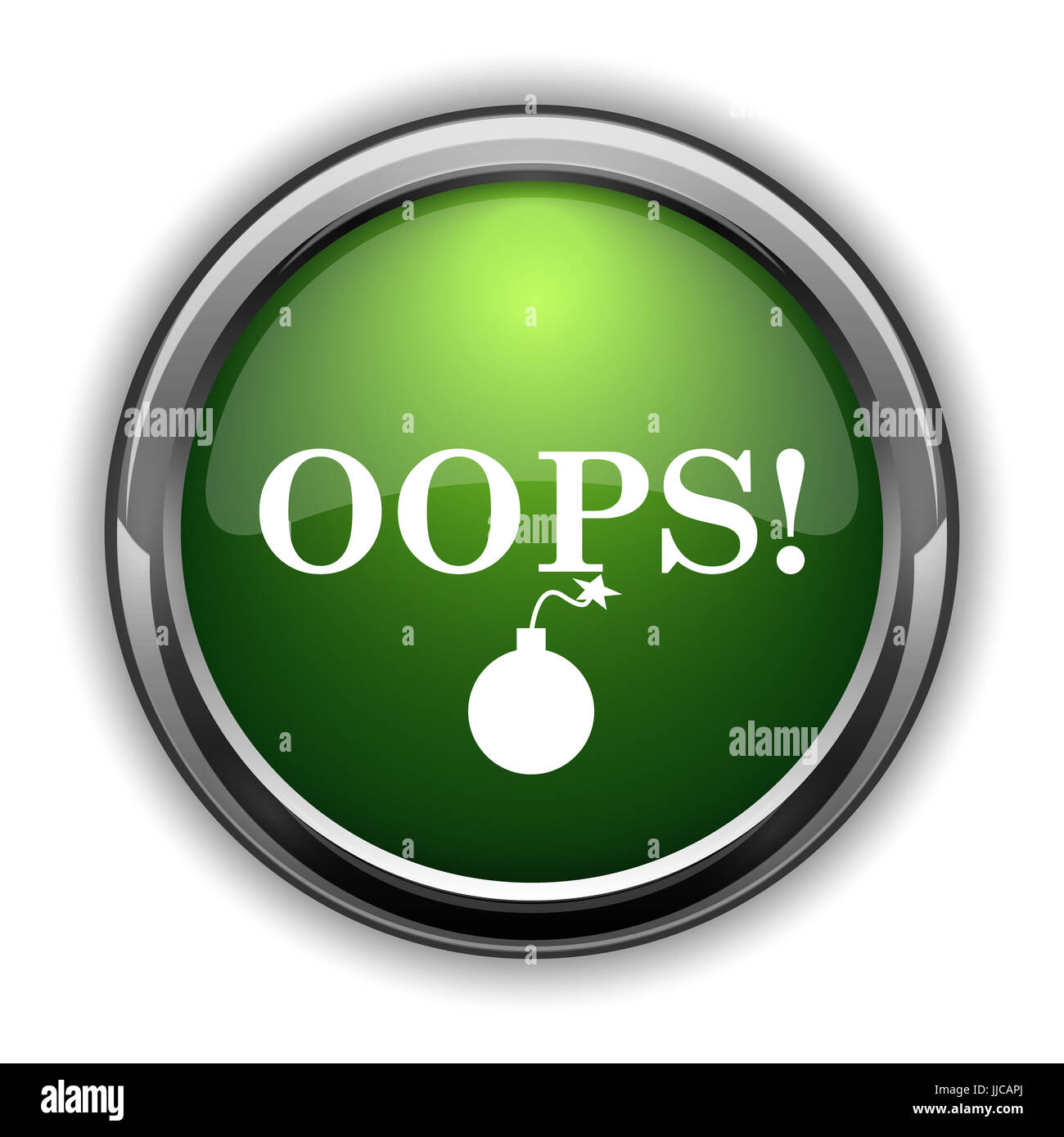 Oops Symbol. Oops-Website button auf weißem Hintergrund Stockfotografie ...