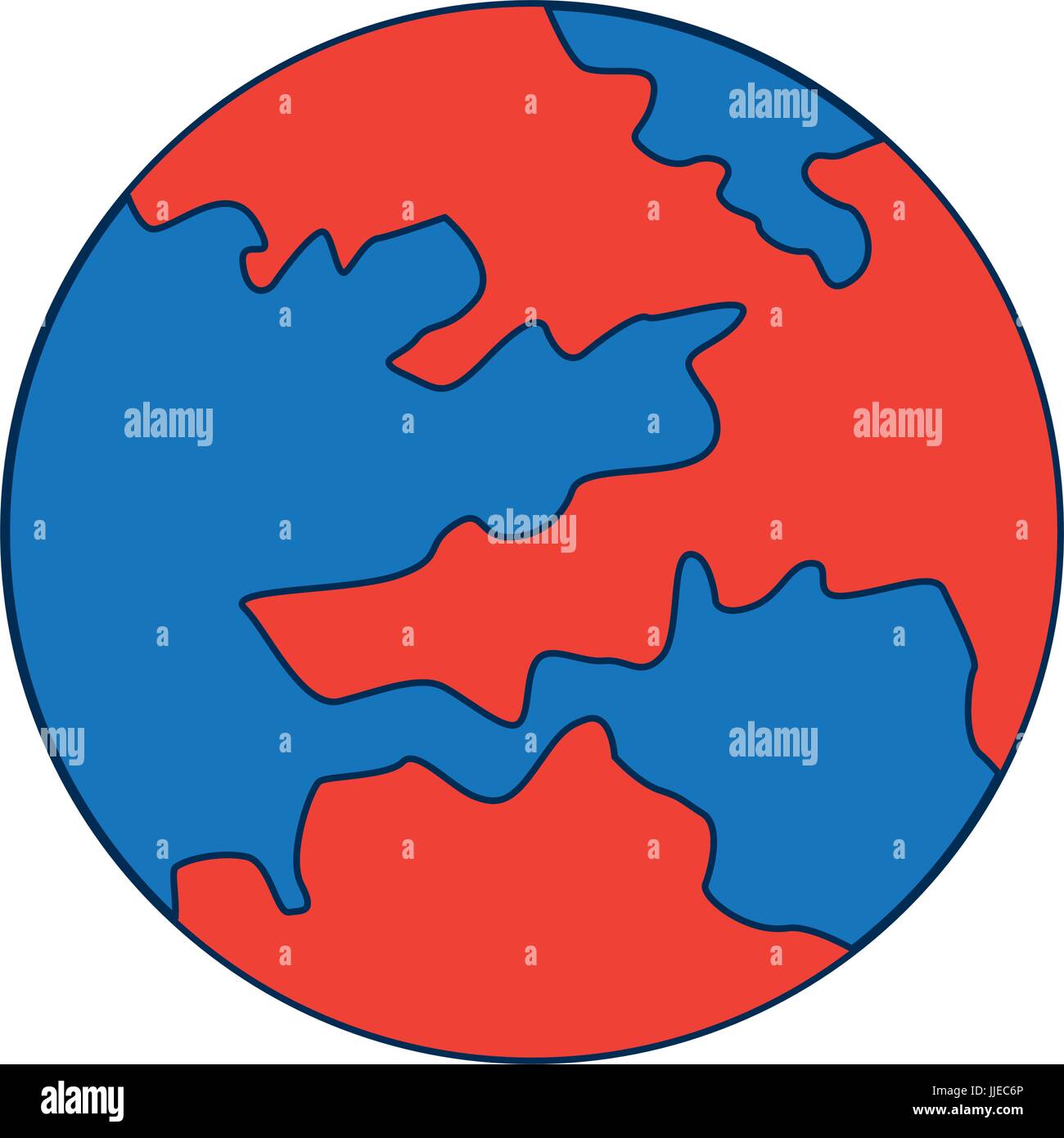 Karte der globalen Welt Erde Runde Symbol Stock-Vektorgrafik - Alamy