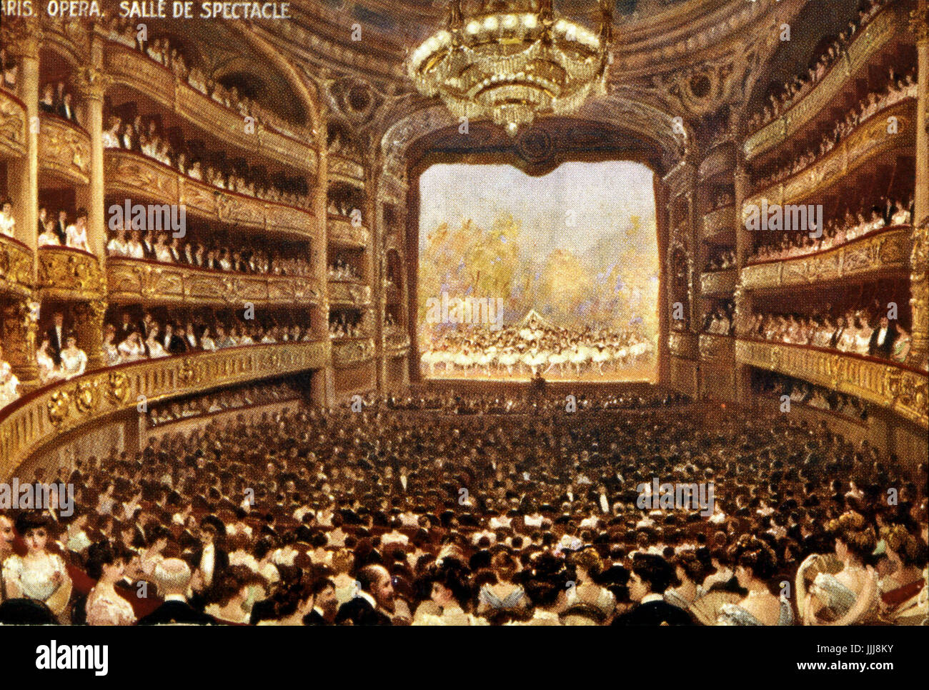 Paris Opera. Salle de Spektakel. Publikum beobachten Aufführung auf der ...