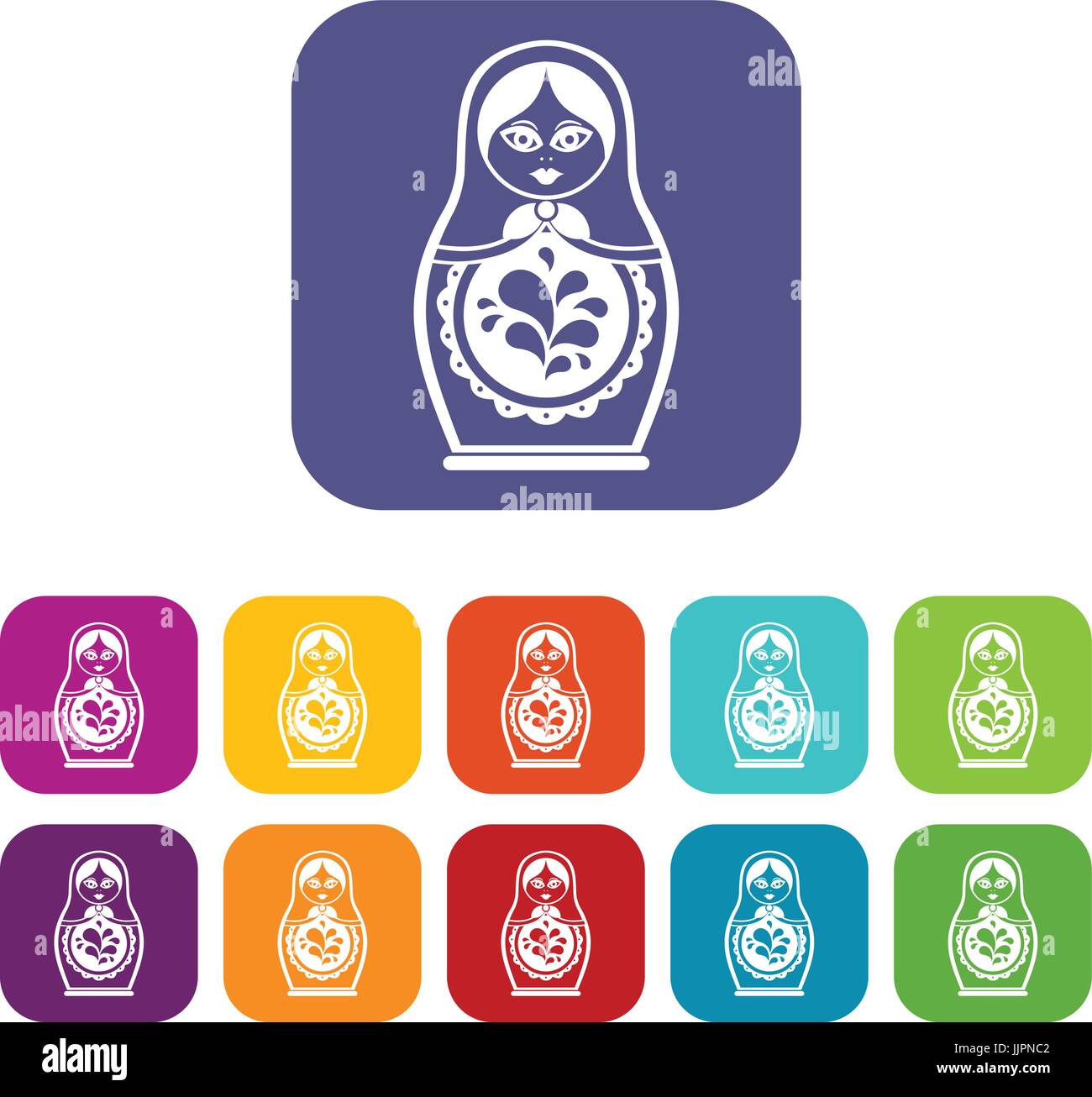 Retro babushka vektor icons gesetzt -Fotos und -Bildmaterial in hoher ...