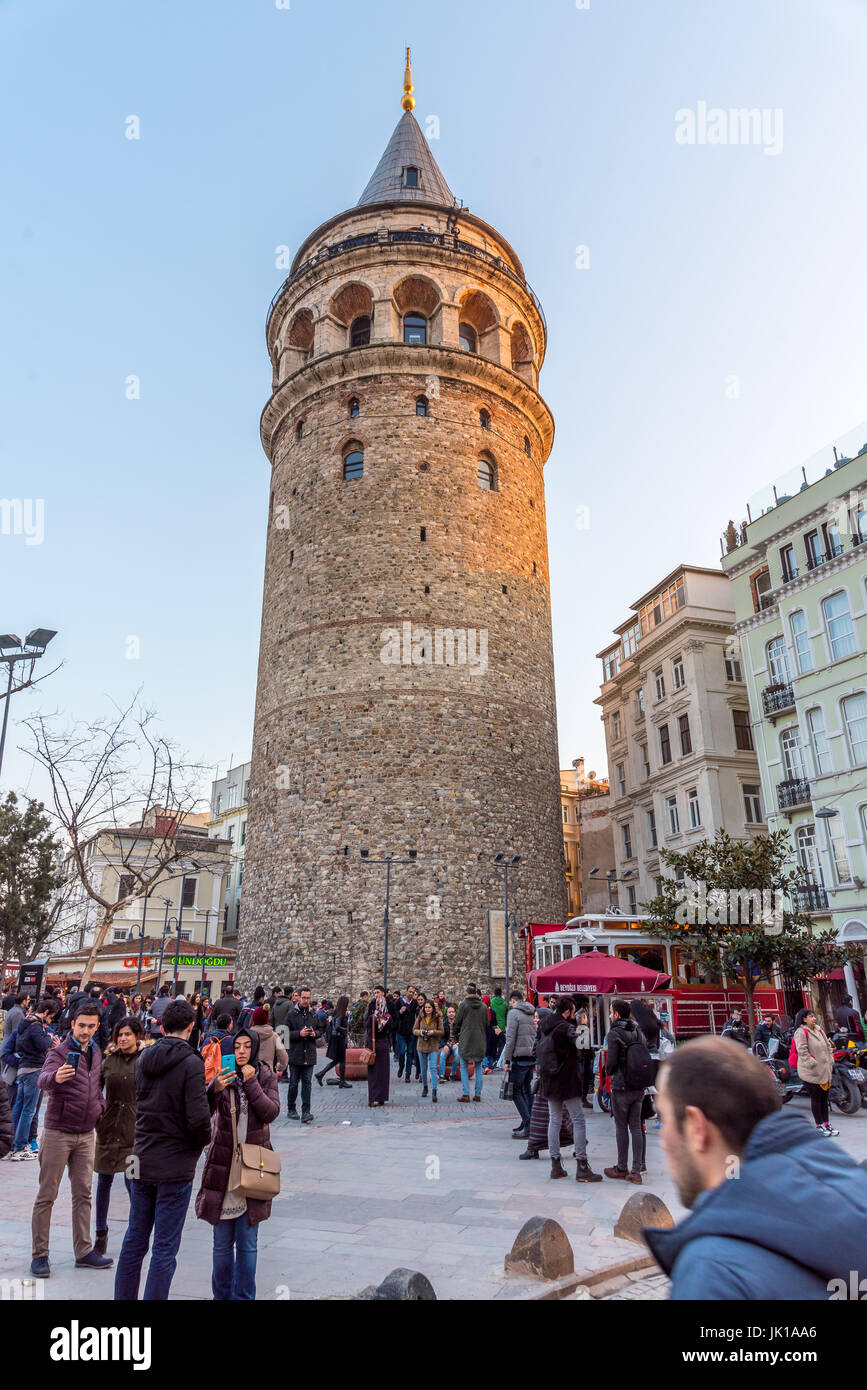 Blick über Galata Tower(Turkish: Galata Kulesi) (Galata Kulesih ...