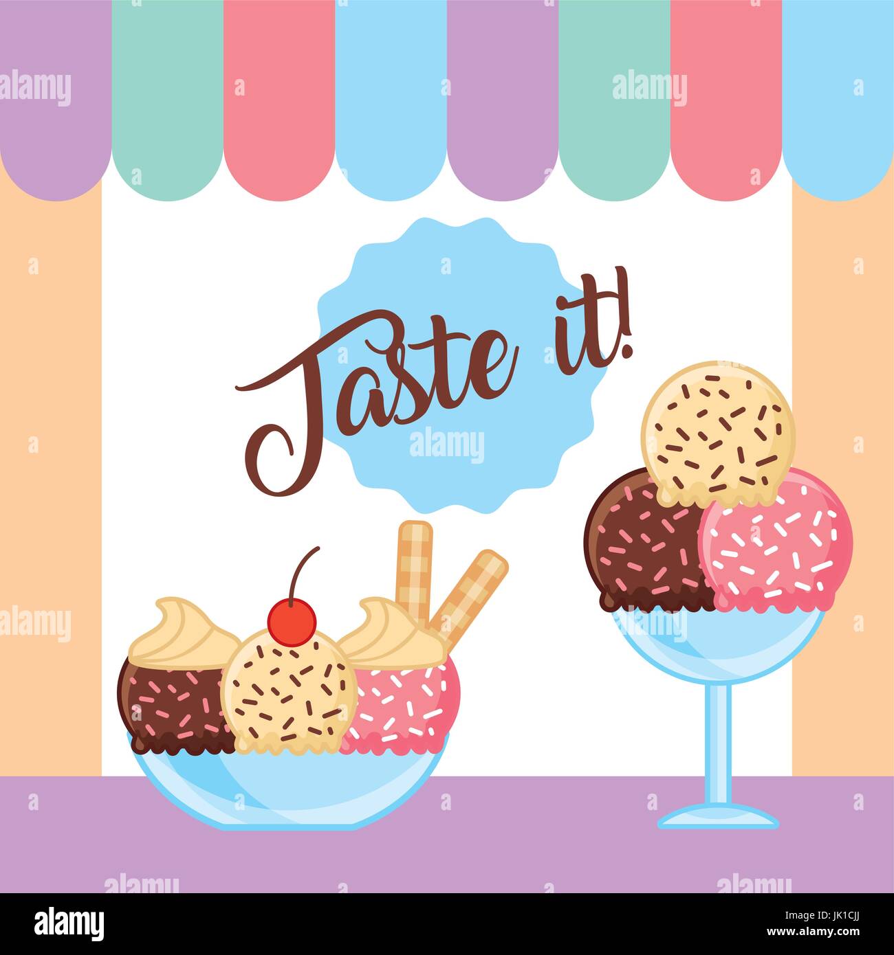 Delicious Ice Cream Cartoon Drawing Stockfotos und -bilder Kaufen ...
