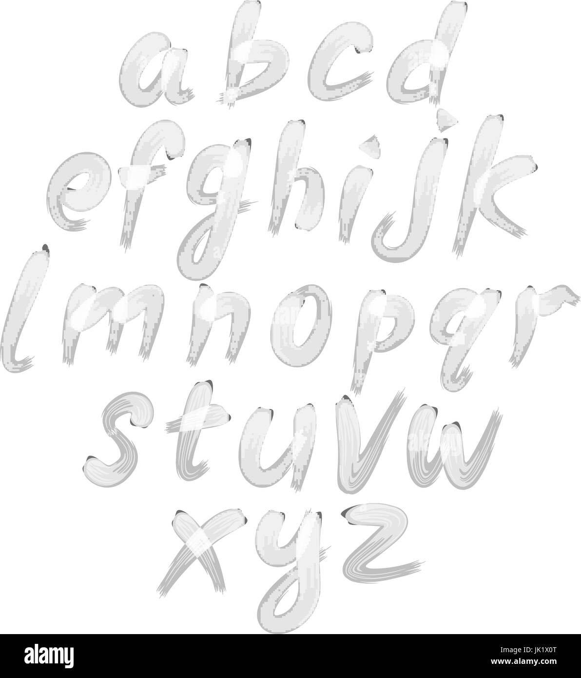 Vektor-Alphabet. Hand gezeichneten Buchstaben. Buchstaben des Alphabets ...