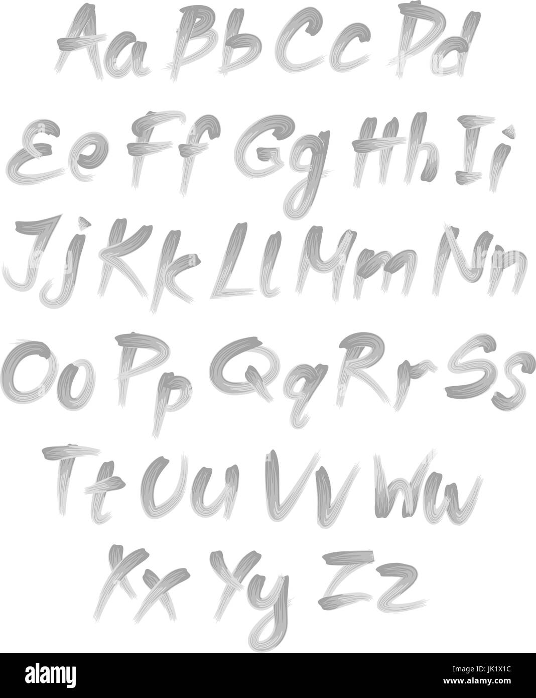 Vektor-Alphabet. Hand gezeichneten Buchstaben. Buchstaben des Alphabets ...