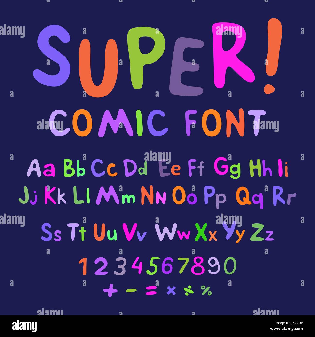 Lustige Alphabet isolierten niedlich Illustration Karikatur Schriftart ...