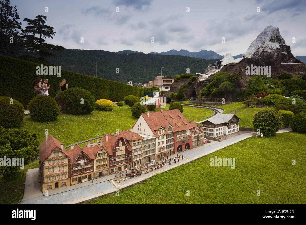 Schweiz, Tessin, Lago di Lugano, Melide, Swissminiatur, Miniatur ...