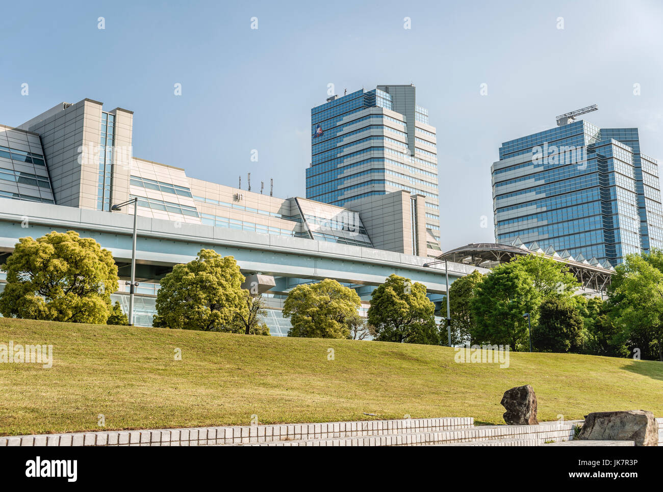 Ariake Stadtbild im Ariake Tokyo Big Sight Area in der Tokyo Bay, Japan ...