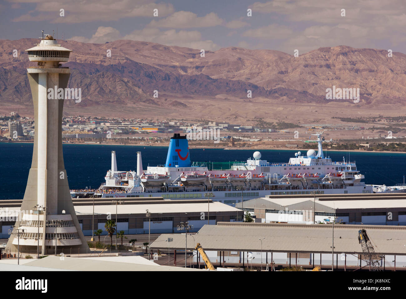 Aqaba, Jordanien-Hafen von Aqaba-Turm Stockfotografie - Alamy