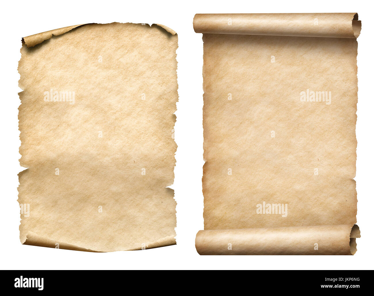 Legen Sie alte Papier Schriftrollen oder Pergamente 3d illustration ...