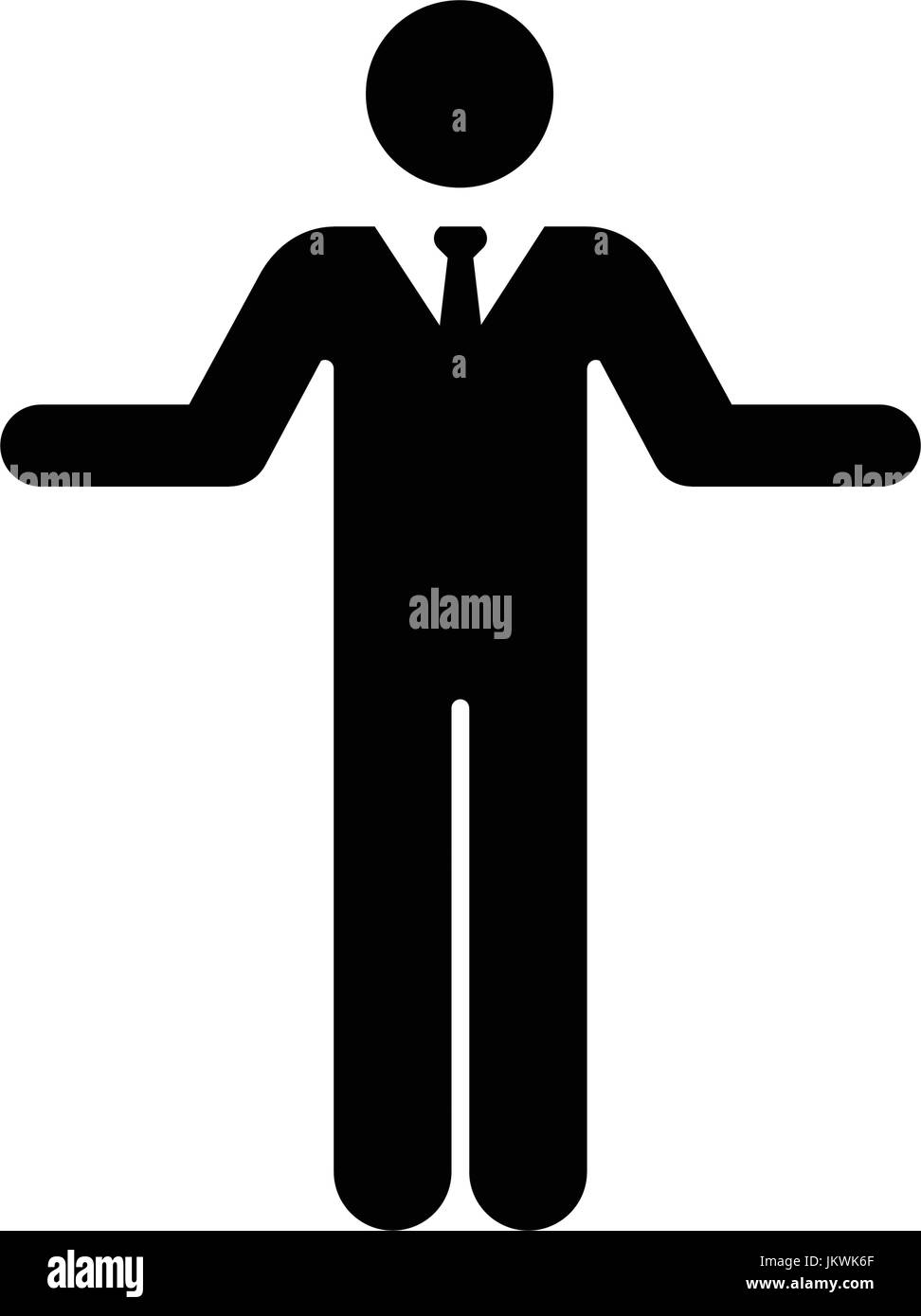 Geschäftsmann Icon Vector Person Symbol in Glyph Piktogramm Abbildung ...