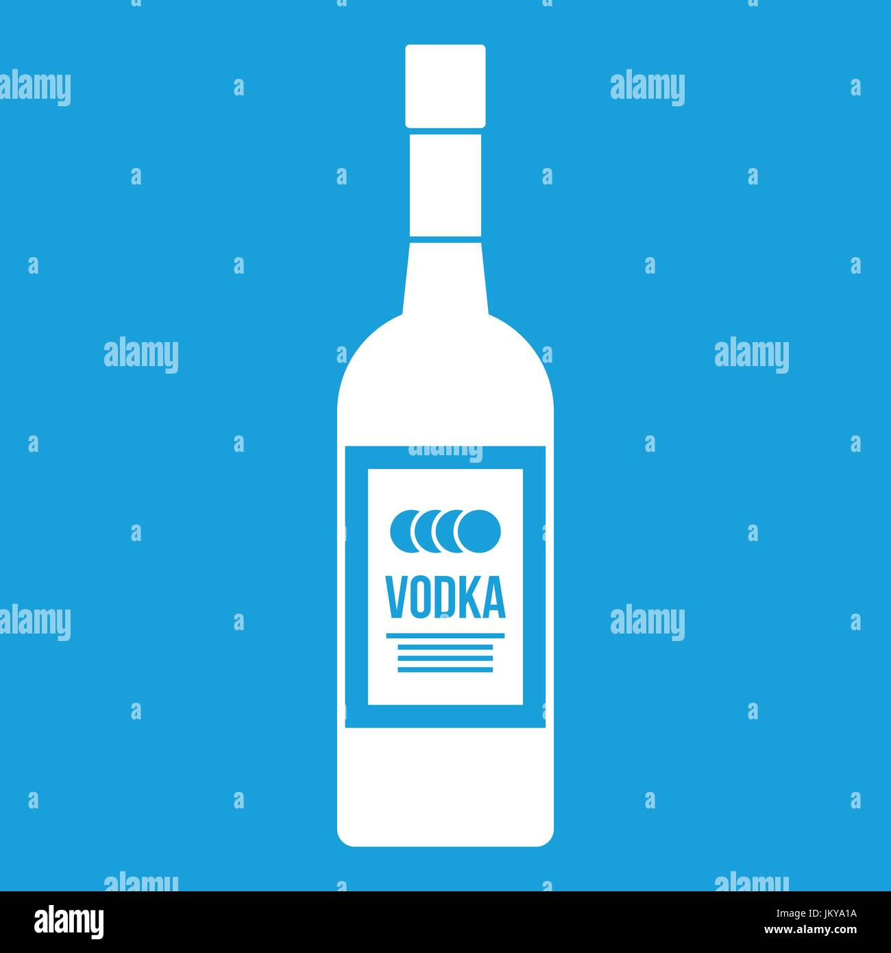 Flasche Wodka Symbol weiß Stock-Vektorgrafik - Alamy