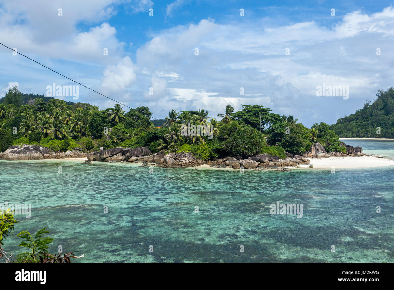 Strand von Anse L'Islette, Insel Mahe, Seychellen, Indischer Ozean ...