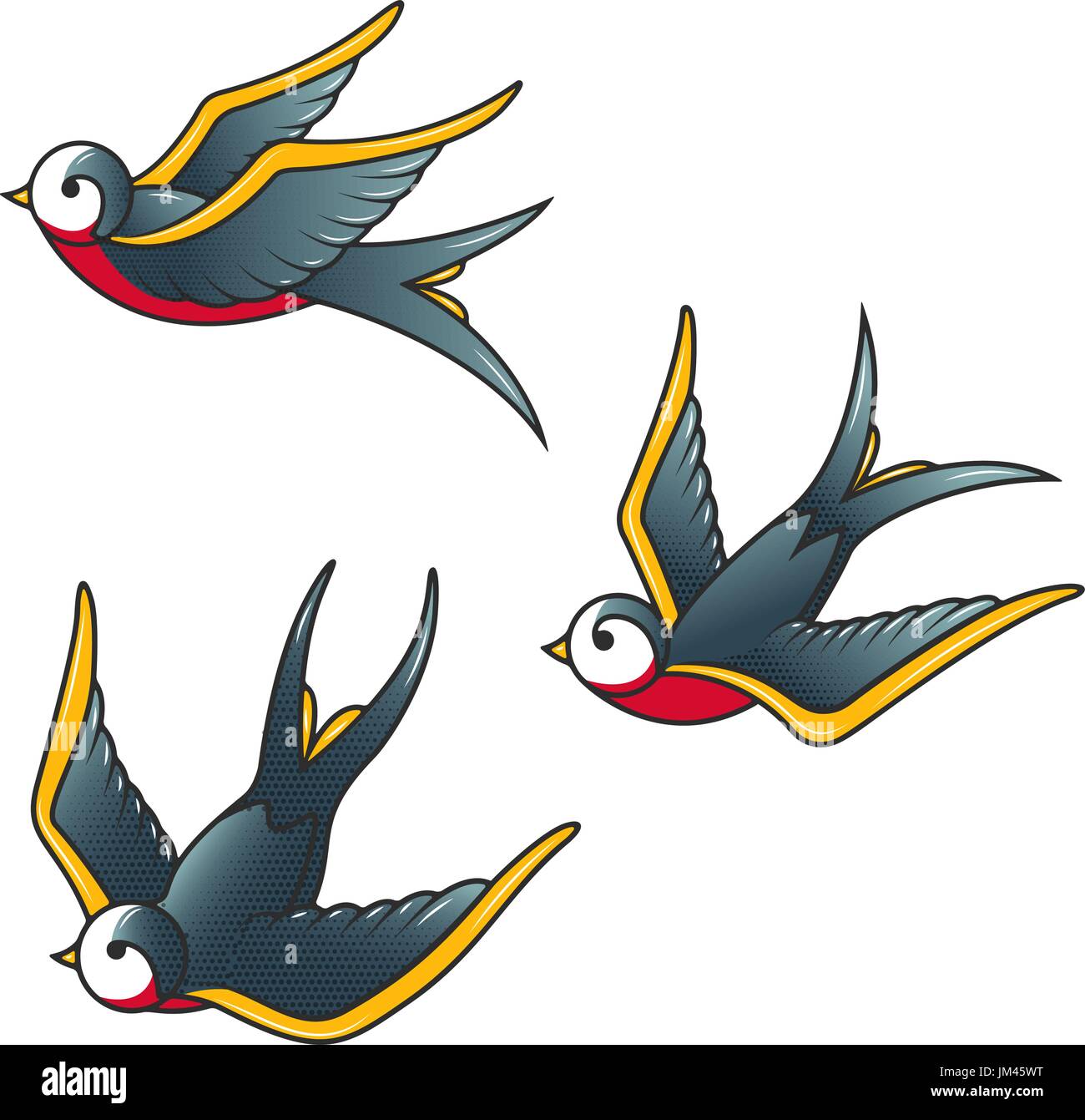 Swallow Tattoo Design Stockfotos & Swallow Tattoo Design Bilder - Seite ...