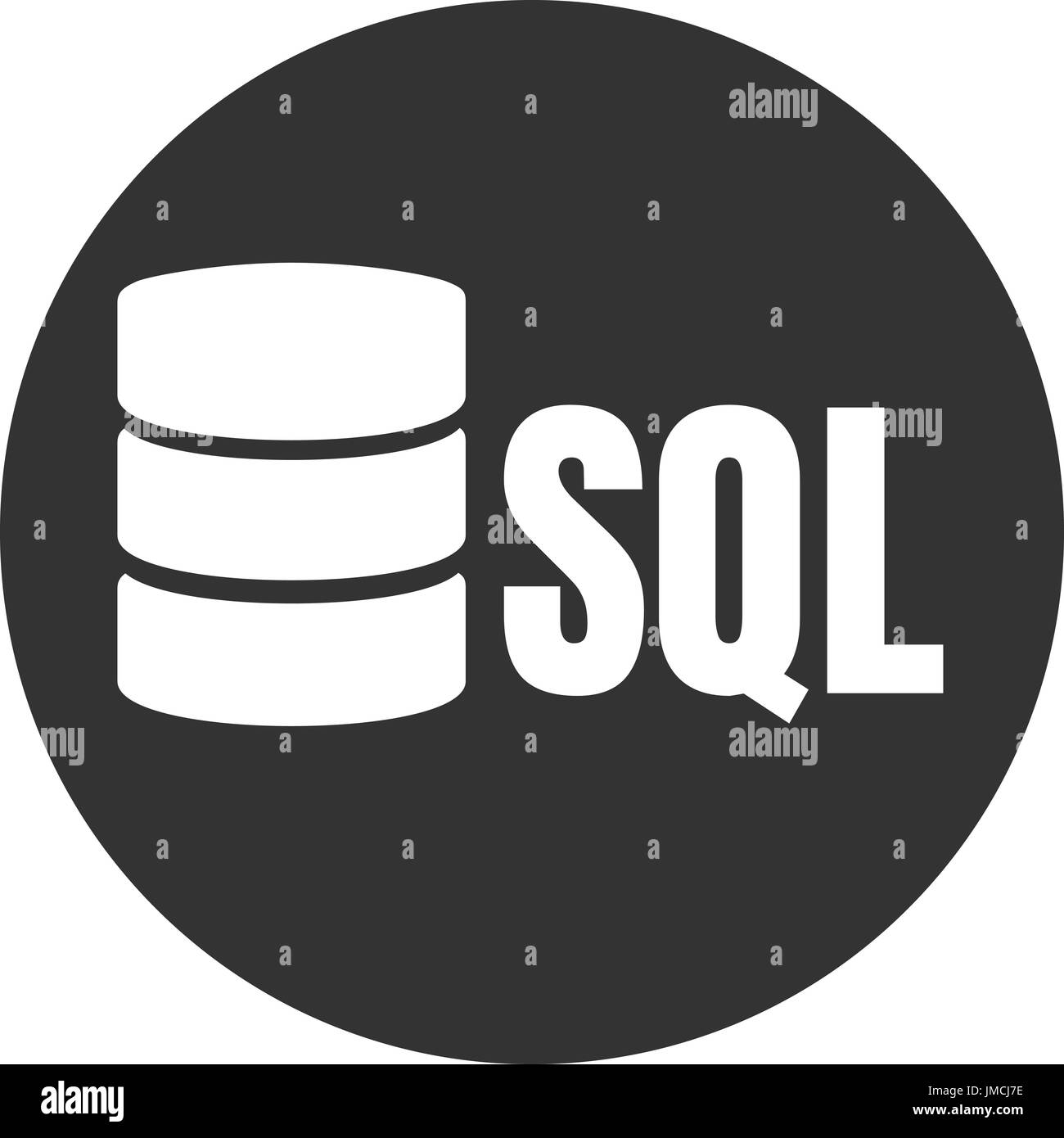SQL Datenbank Symbol Logo Design UI oder UX ca. weiß Inschrift mit ...