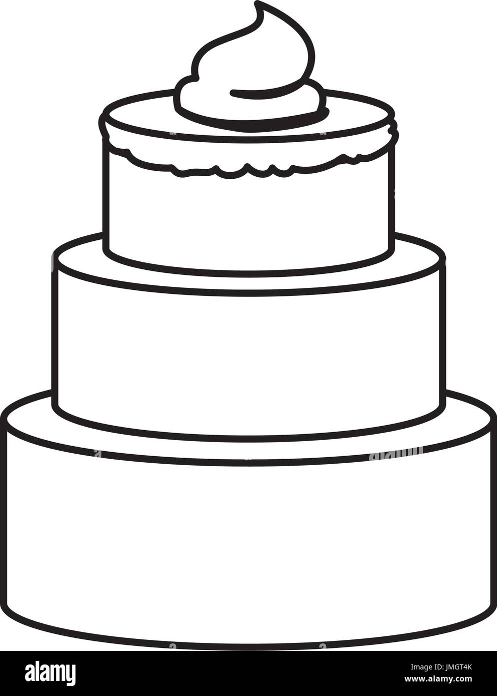Birthday Cake Vector Sketch Stockfotos & Birthday Cake Vector Sketch ...