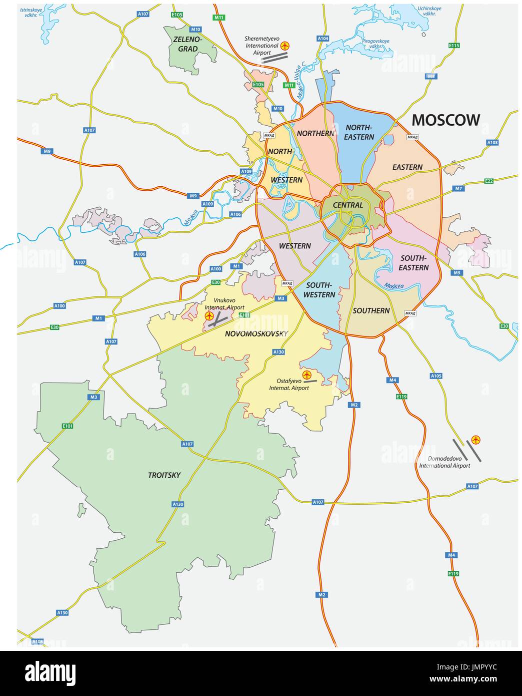 Moskau Karte Stockfotos und -bilder Kaufen - Alamy