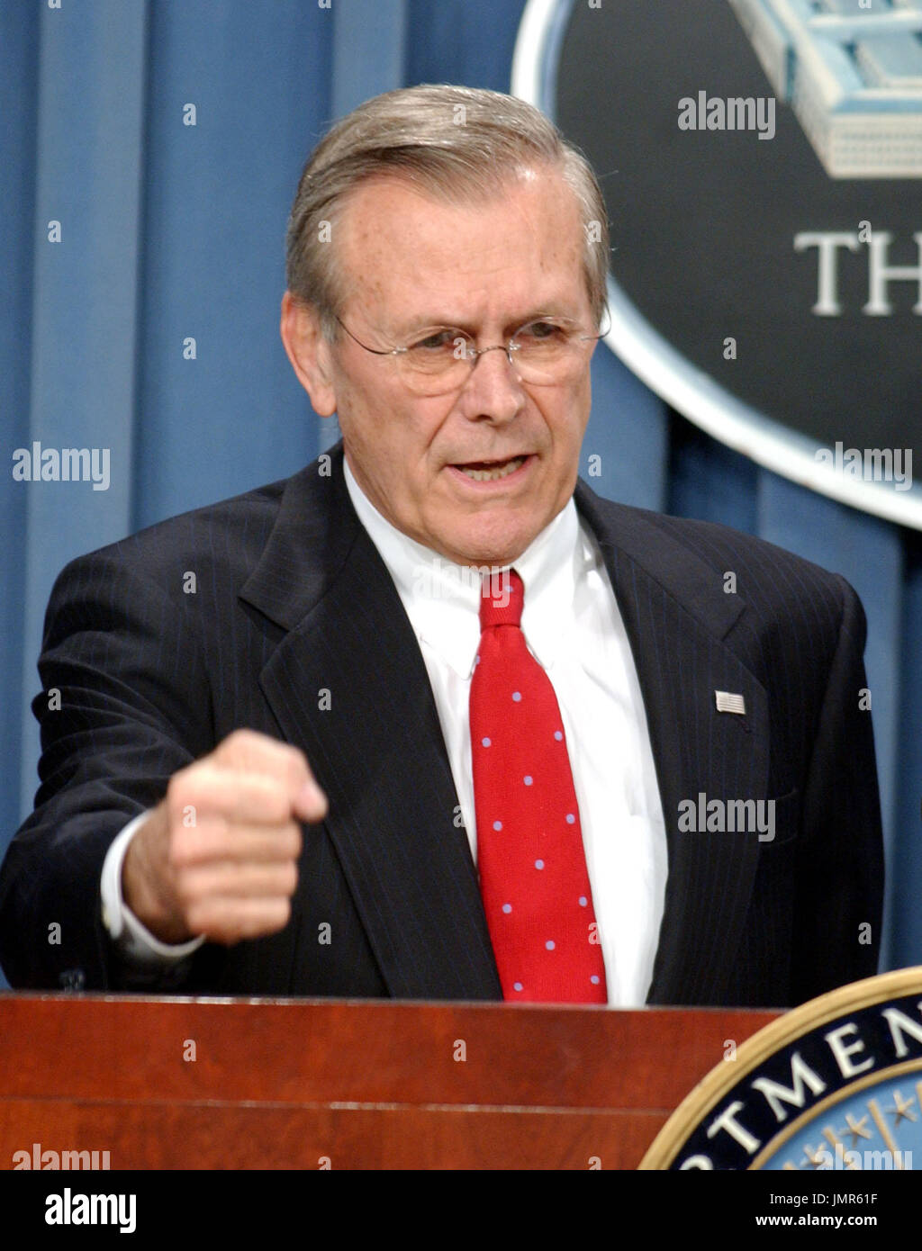 Washington, DC - 20. März 2003--kurze US-Verteidigungsminister Donald ...
