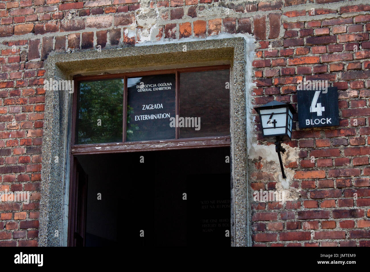 Der Eingang zur Vernichtung Building Block 4 im Konzentrationslager ...