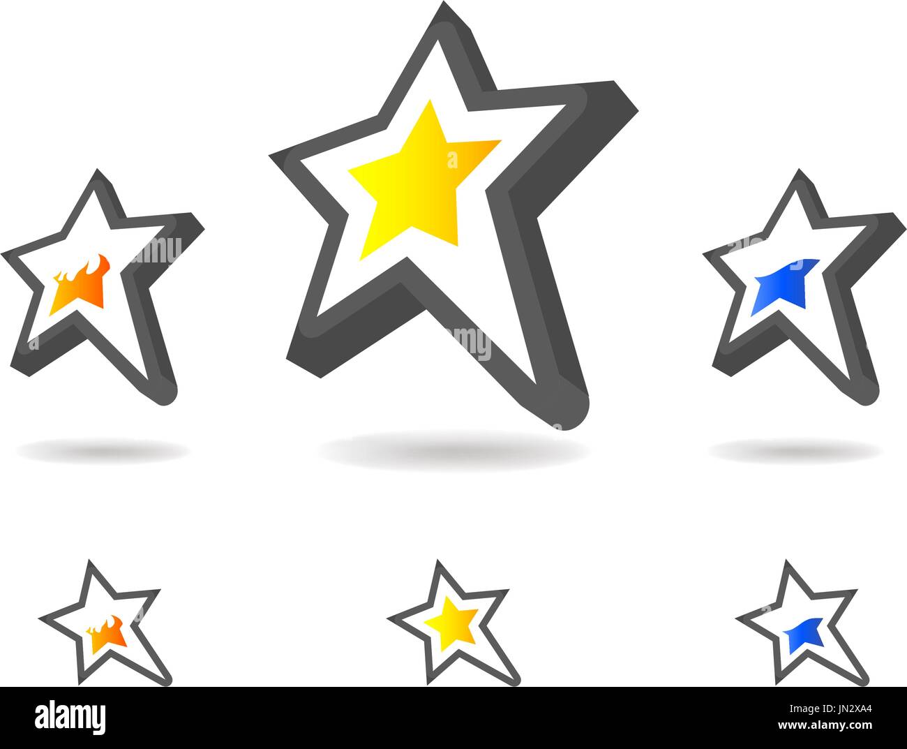 Satz von Symbol und Formen. Trendige Icons und Logos. Geschäft Zeichen ...
