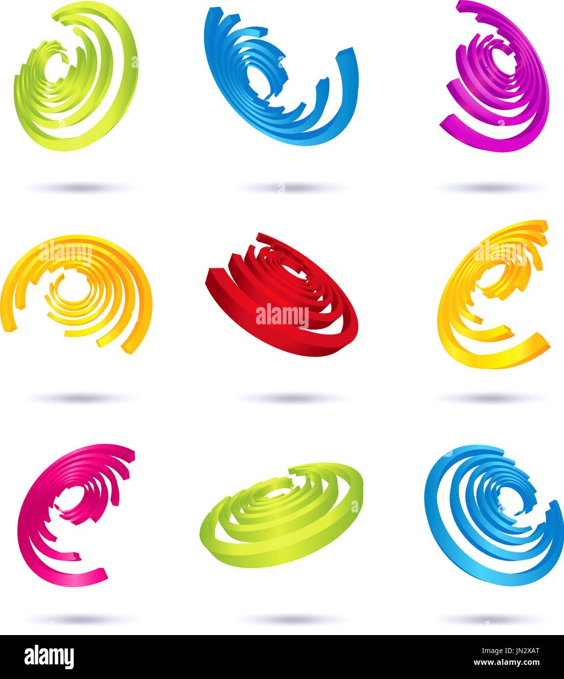 Satz von Symbol und Formen. Trendige Icons und Logos. Geschäft Zeichen ...