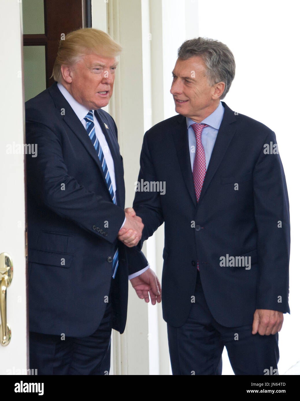 US-Präsident Donald J. Trump nimmt Abschied Präsident Mauricio Macri ... US-Präsident Donald J. Trump nimmt Abschied Präsident Mauricio Macri ...