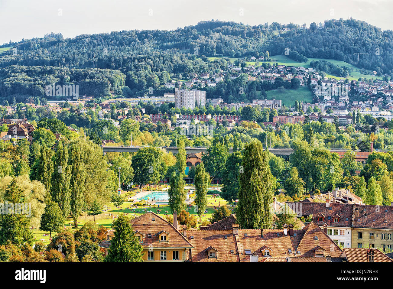 Bern, Schweiz - 31. August 2016: Stadtlandschaft Bern, Bern-Mittelland ...