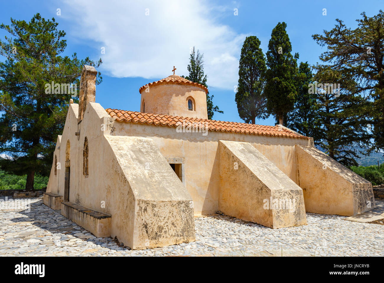 Die Kirche Panagia Kera im Dorf Kritsa, Kreta, Griechenland ...