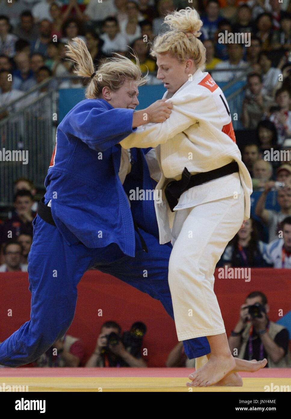 LONDON, Großbritannien - Kayla Harrison von der United States (R ...