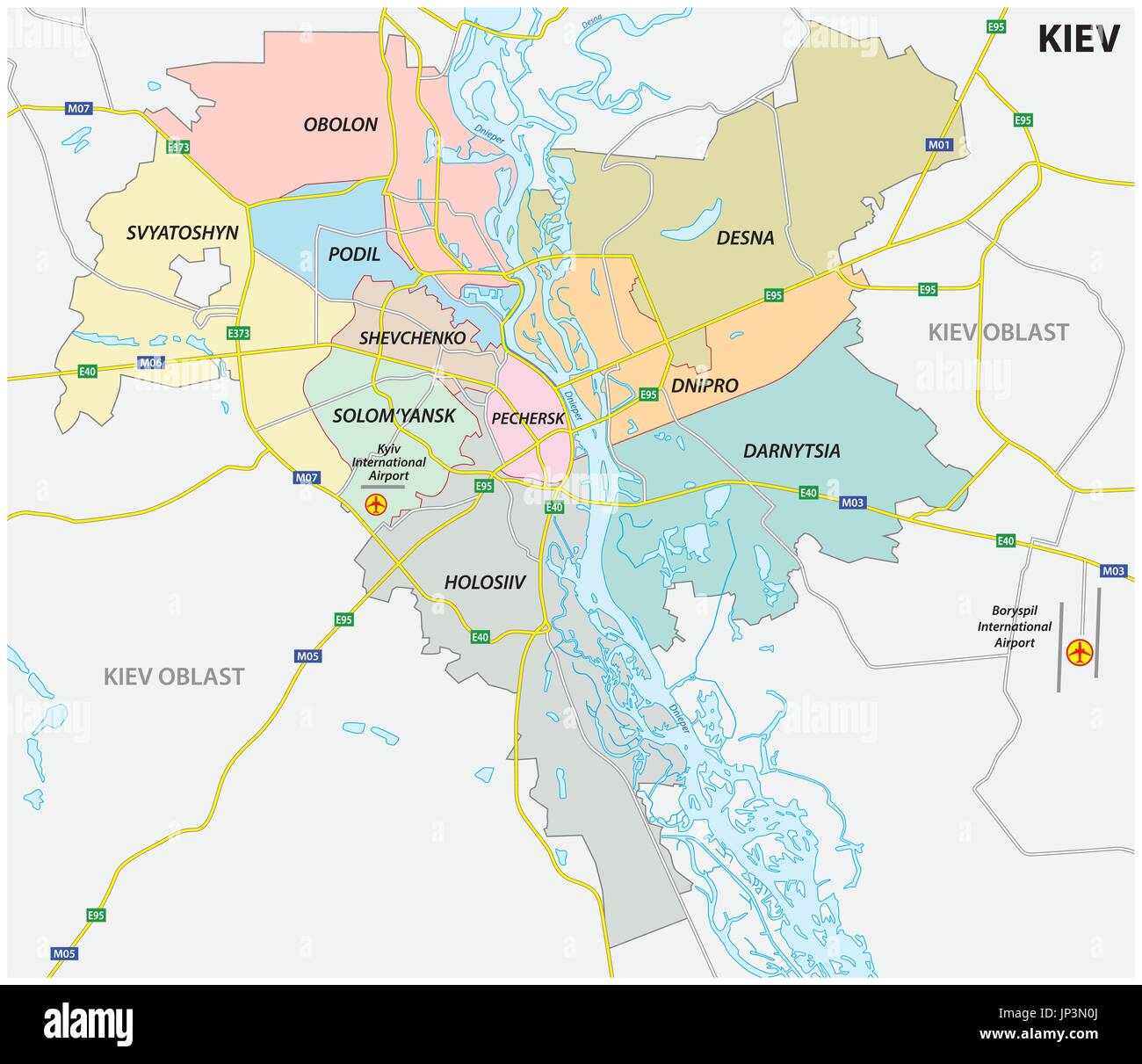 Kiev map vector -Fotos und -Bildmaterial in hoher Auflösung – Alamy