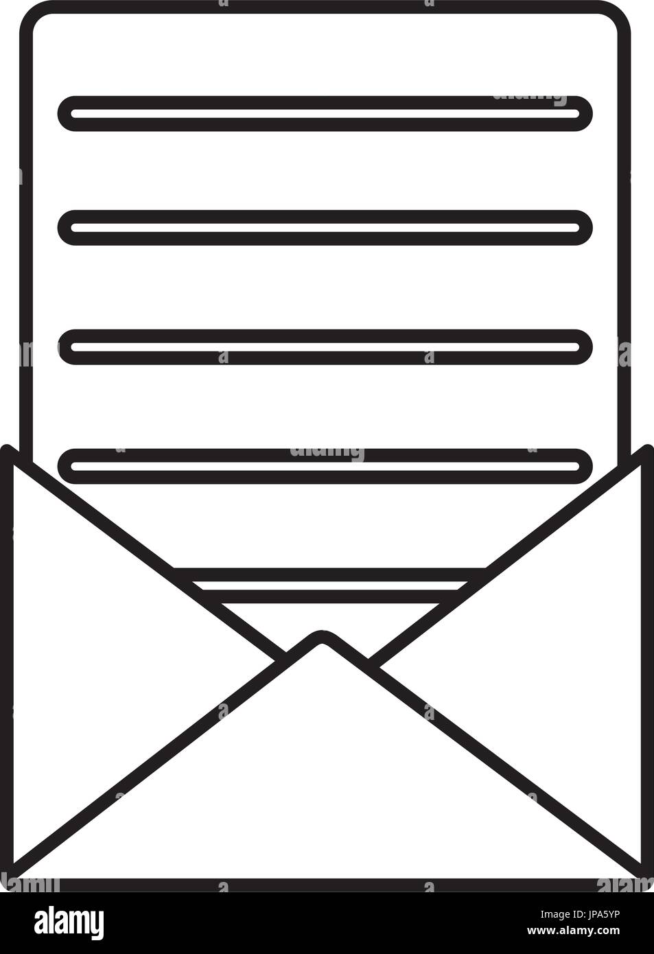 Briefumschlag-Symbol auf weißem Hintergrund-Vektor-illustration Stock ...