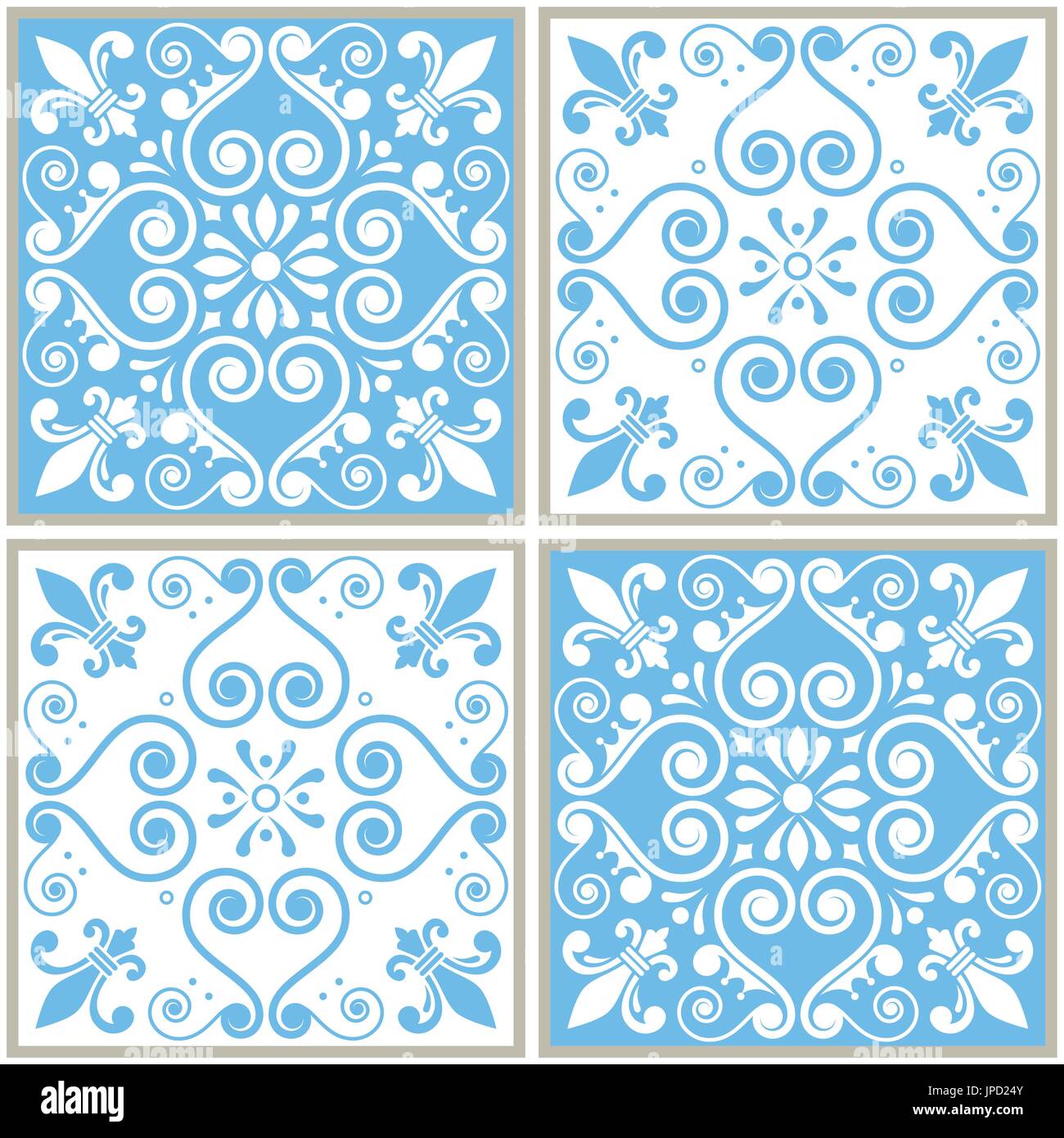 Azulejo fliesen design Stock-Vektorgrafiken kaufen - Alamy