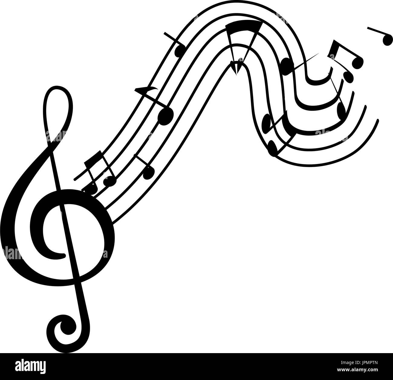 Musik Hinweis Symbol Symbol Vektor Illustration Grafik-design Stock ...