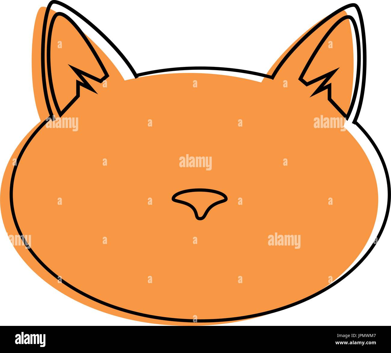 Cartoon-Katze-Symbol auf weißem Hintergrund-bunte Design-Vektor ...