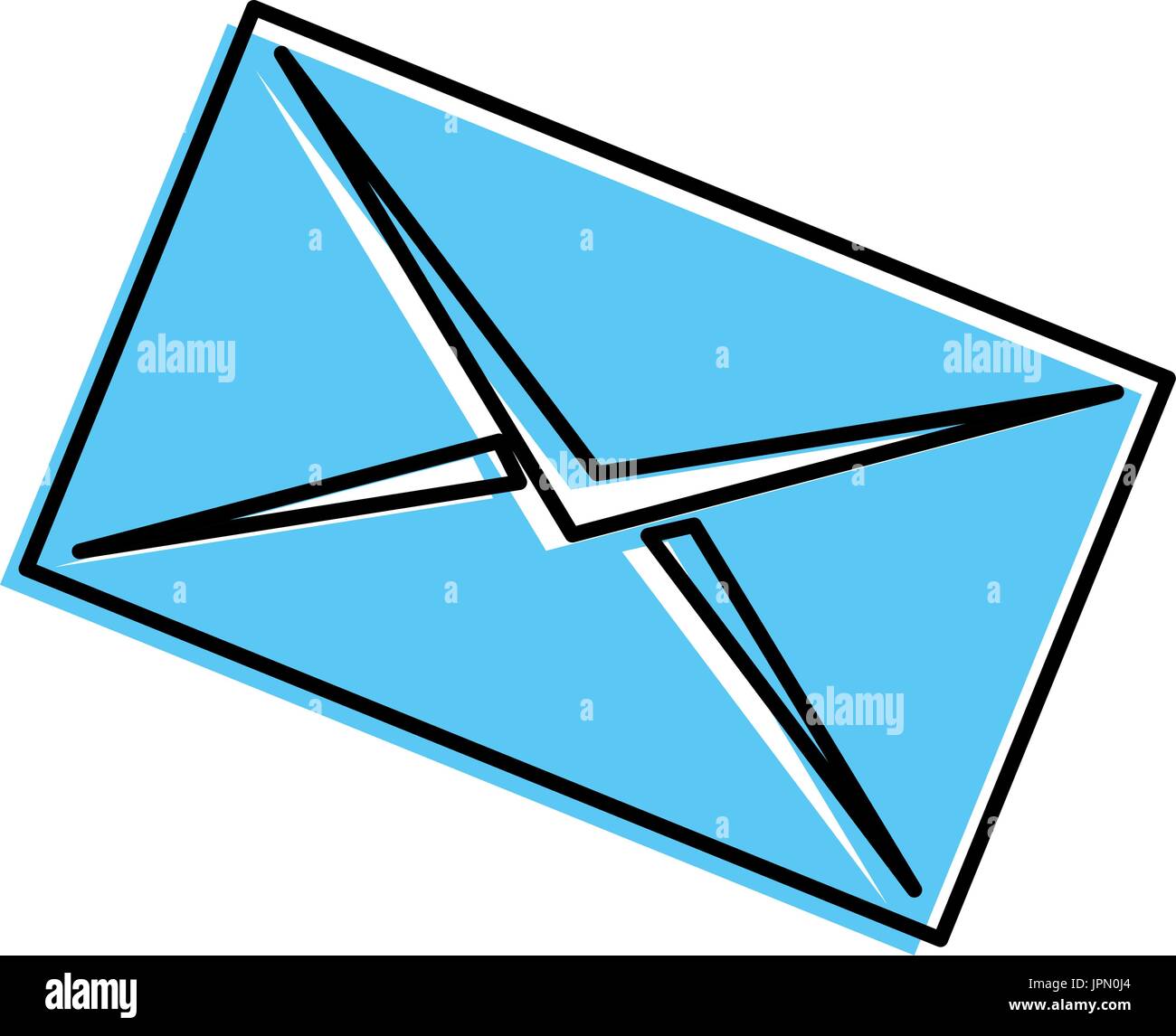 Briefumschlag-Symbol auf weißem Hintergrund-Vektor-illustration Stock ...