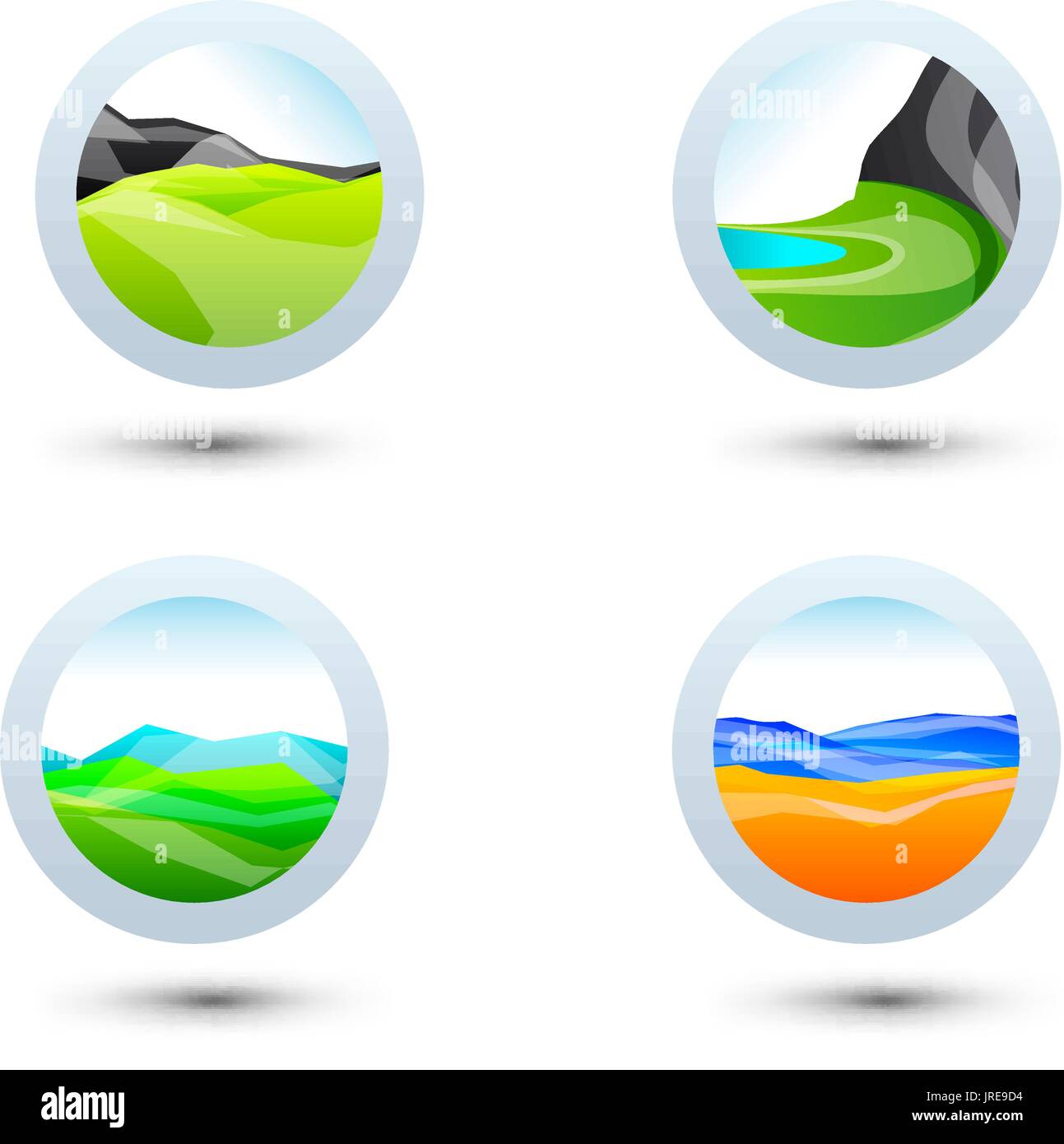 Satz von Symbol und Formen. Trendige Icons und Logos. Geschäft Zeichen ...