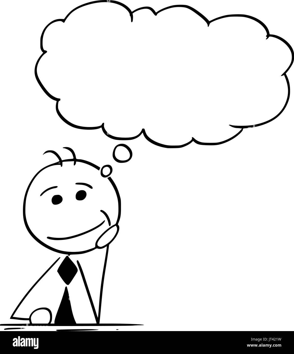 Comic-Illustration des Lächelns Stick Mann Geschäftsmann Manager oder ... Comic-Illustration des Lächelns Stick Mann Geschäftsmann Manager oder ...