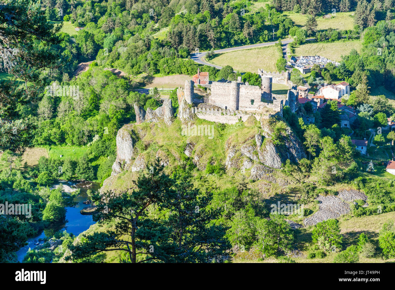 Frankreich, Loire, Loire-Tal, Arlempdes, beschriftet Les Plus beaux ...