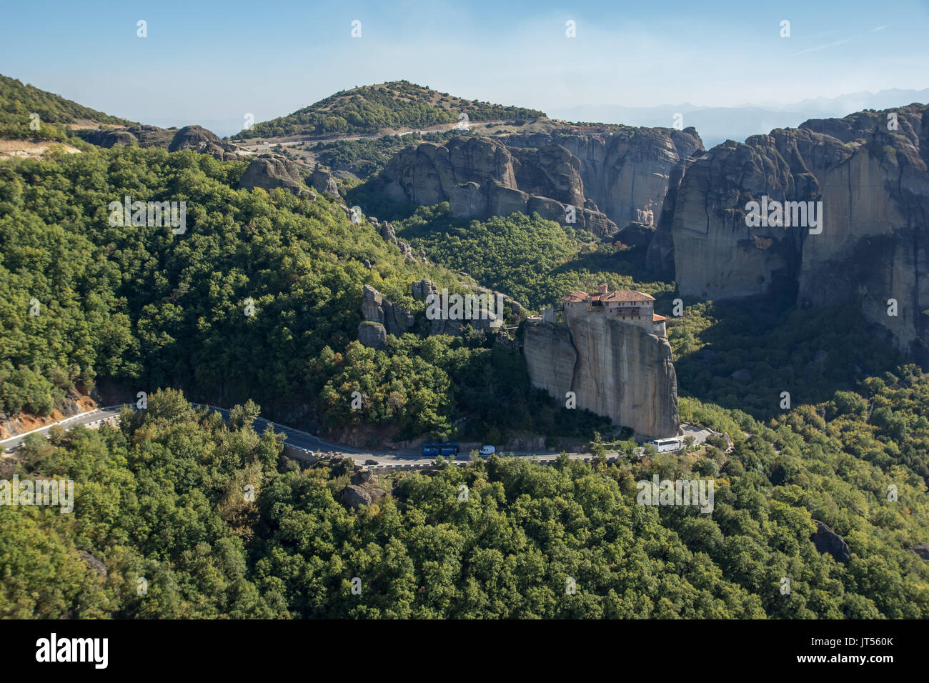 Meteora Kloster Rousanou St. Barbara, Griechenland Stockfotografie - Alamy