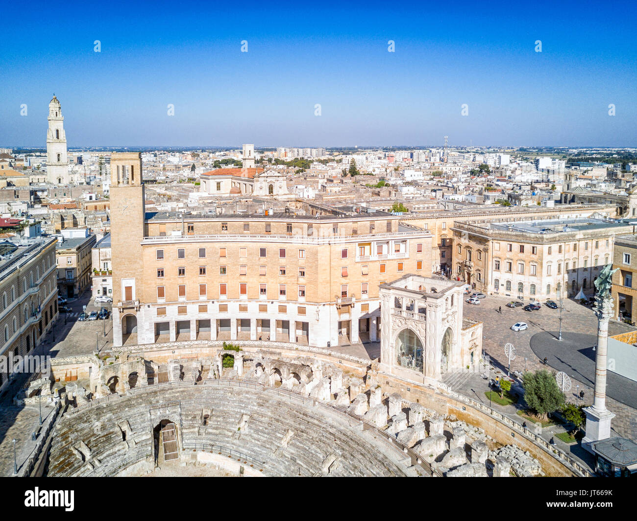 Historischen Zentrum von Lecce in Apulien, Italien Stockfotografie - Alamy