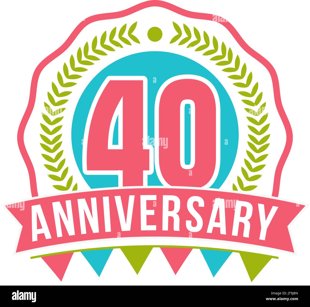 40 jahre feiern Stock-Vektorgrafiken kaufen - Alamy