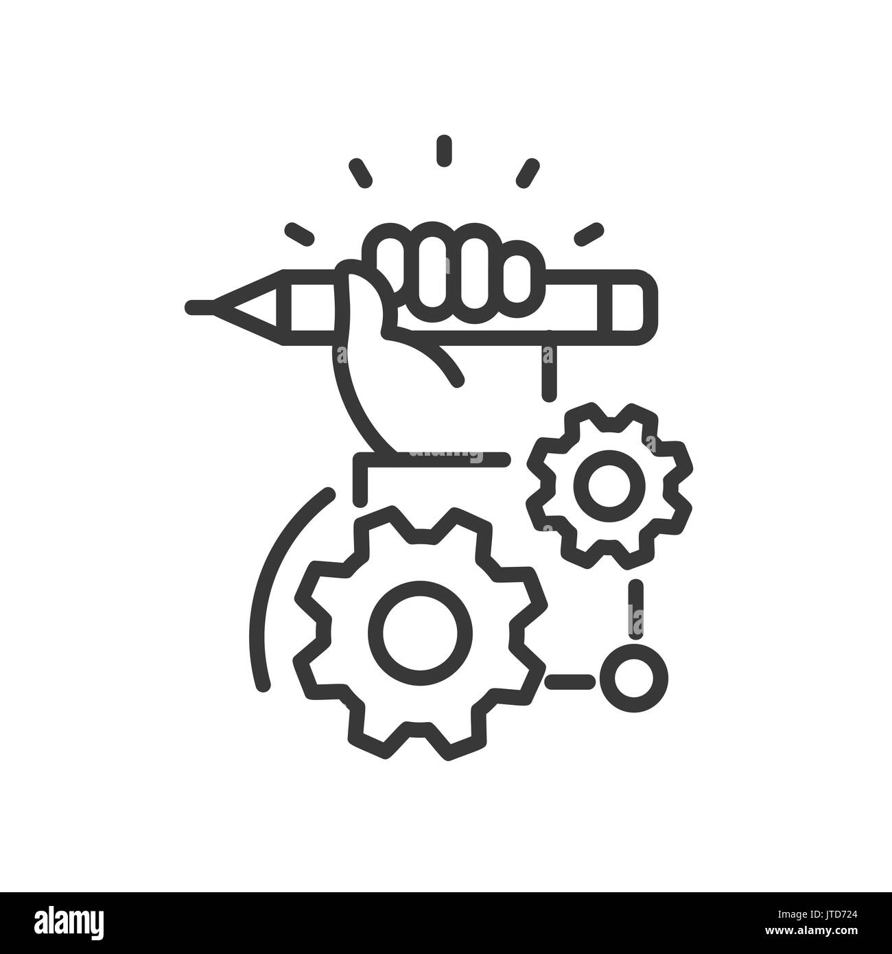 Projektentwicklung - moderne Vektor line design Symbol Stock ...