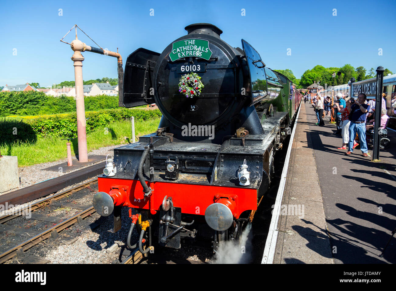 Weltberühmte ex-LNER Dampflok Nr. 60103 "Flying Scotsman" wartet ...