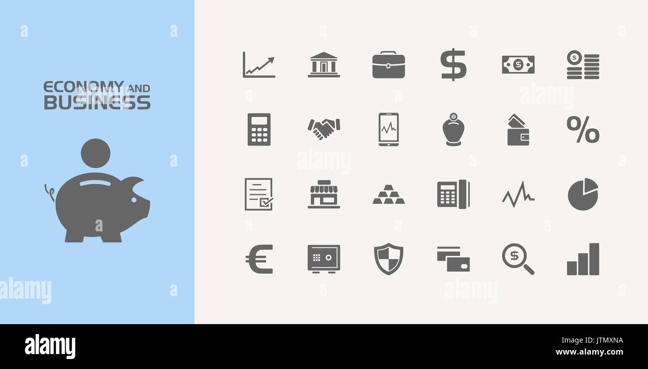 Wirtschaft symbole Stock-Vektorgrafiken kaufen - Alamy
